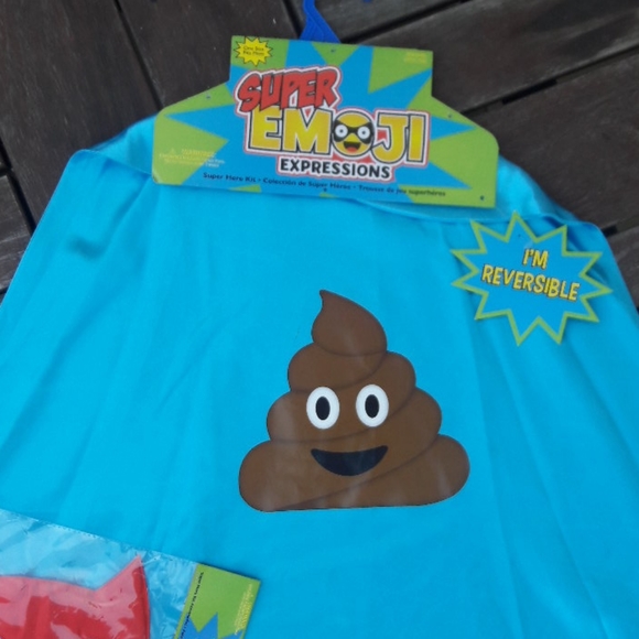 Almar | Costumes | Emoji Poop Superhero Reversible Cape Mask | Poshmark
